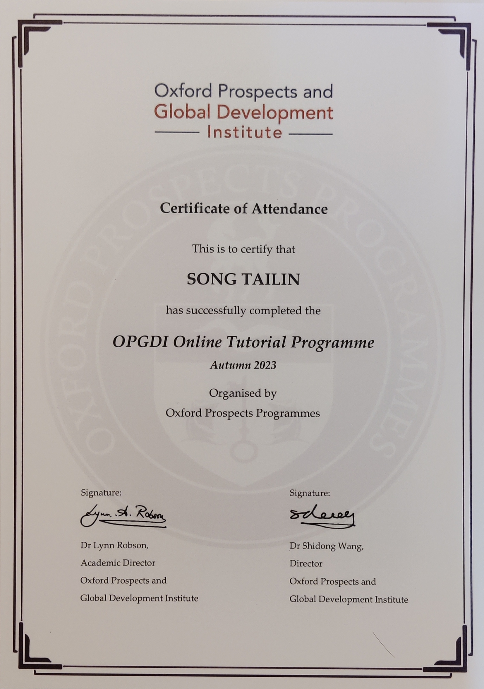 Tailin Song 宋泰霖